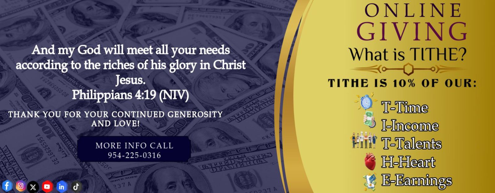 Online giving - Thee Hand of God